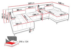 Zondo.hr Kutna garnitura U Bonzi XL (boja čelika). 1121878 | FAVI.hr