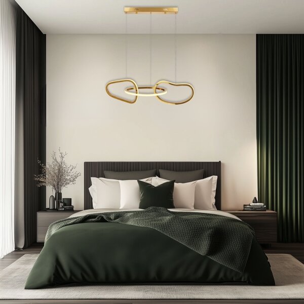 LED Luster na sajli ANNELI LED/30W/230V 80 cm zlatna | FAVI.hr