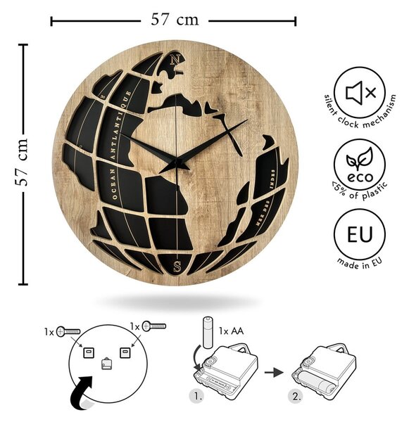 Zidni sat ø 57 cm Oliver – Styler | FAVI.hr