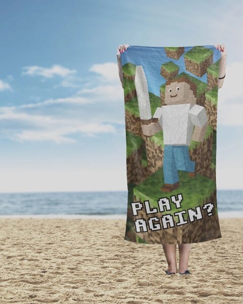 Dječji ručnik za plažu MINECRAFT 100% pamuk Širina: 70 cm | Duljina ...