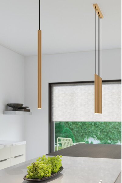 Metalna viseća svjetiljka u zlatnoj boji Fideus – Sollux | FAVI.hr