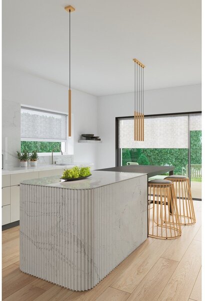 Metalna viseća svjetiljka u zlatnoj boji Fideus – Sollux | FAVI.hr