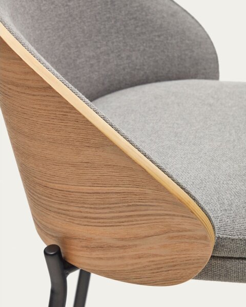 Siva/u prirodnoj boji barska stolica (visine sjedala 77 cm) Eamy – Kave ...