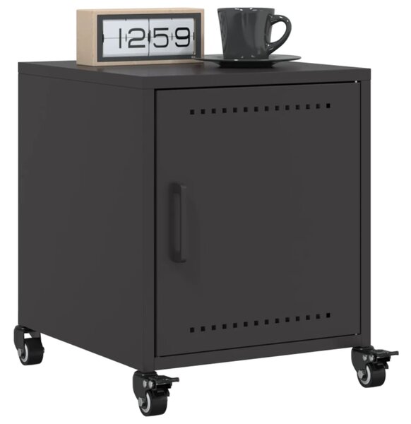 Noćni ormarić crni 36 x 39 x 43,5 cm čelični | FAVI.hr