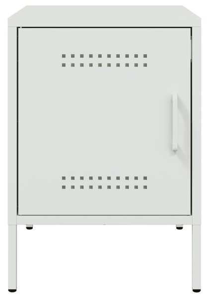Noćni ormarić bijeli 36 x 39 x 50,5 cm čelični | FAVI.hr