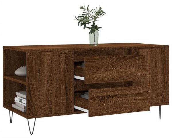 Stolić za kavu boja hrasta 102x44,5x50 cm od konstruiranog drva | FAVI.hr