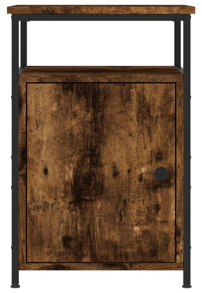 Noćni ormarić dimljeni hrast 40x42x60 cm konstruirano drvo | FAVI.hr