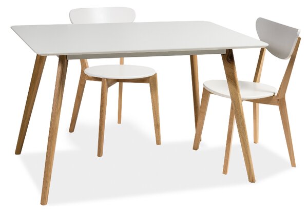 PROMOCIJA Bijeli blagovaonski stol MILAN 140x80 II. kvaliteta | FAVI.hr