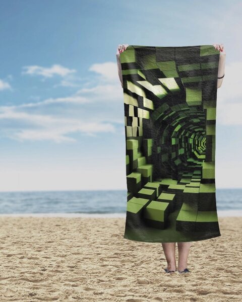 Dječji ručnik za plažu Minecraft 3D 100% pamuk Širina: 70 cm | Duljina ...