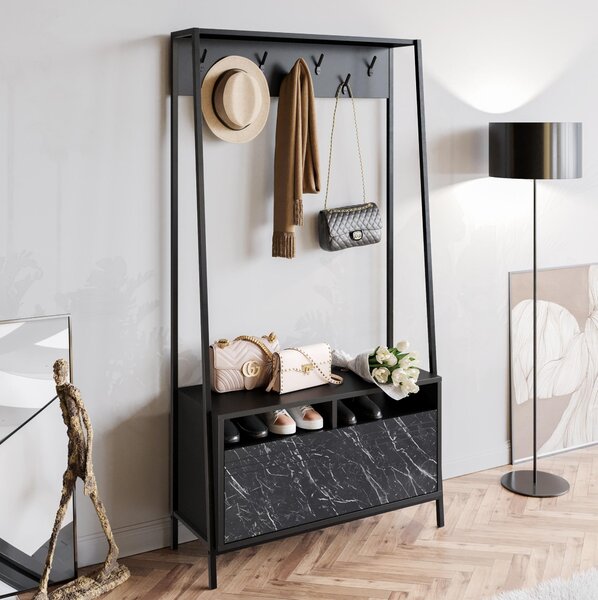 Zondo.hr Set za predsoblje Dudulo (crni mramor). Akcija -29%. 1102072 ...