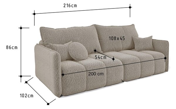 Zondo.hr Trosjed Carmelone 3OS (bijela). Akcija -19%. 1123348 | FAVI.hr