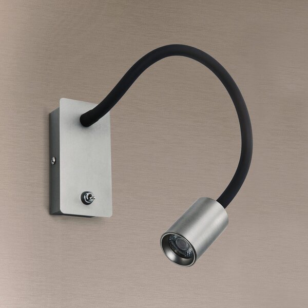 ORION LED zidna svjetiljka Kurt mat nikal sa fleksibilnom rukom, Sivo ...