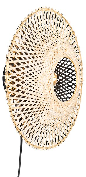 Oosterse wandlamp rotan 35 cm met stekker - Rina | FAVI.hr