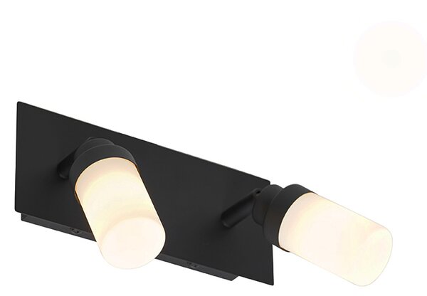 Moderno kupaonsko reflektorsko svjetlo crno 2-svjetla IP44 - Japie ...