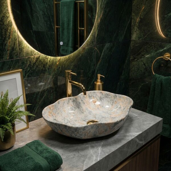 Nadgradni umivaonik Rea Pearl Ruststone | FAVI.hr