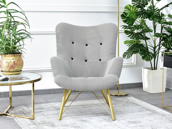 Zondo.hr Fotelja za opuštanje Dawntawn (bijela + zlatna). 1135678 | FAVI.hr