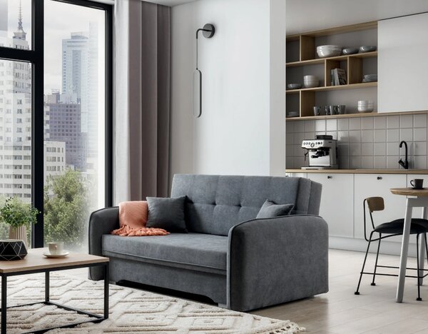 Razvlačiva dvosjedna sofa LAINE, siva | FAVI.hr