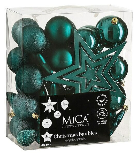 Mica Decorations Set kuglica za božićno drvce (Boja: Petrolej) | FAVI.hr