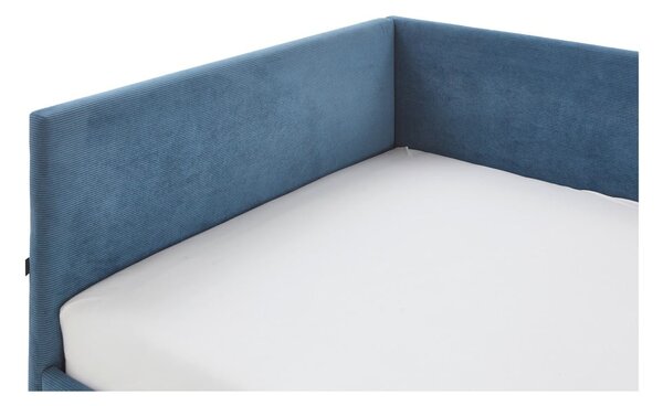 Plavi kutni dječji krevet s prostorom za pohranu 90x200 cm Cool – Meise ...