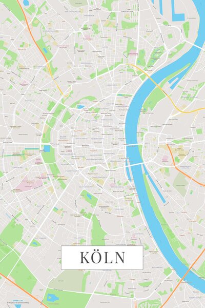 Karta Koln color, POSTERS | FAVI.hr