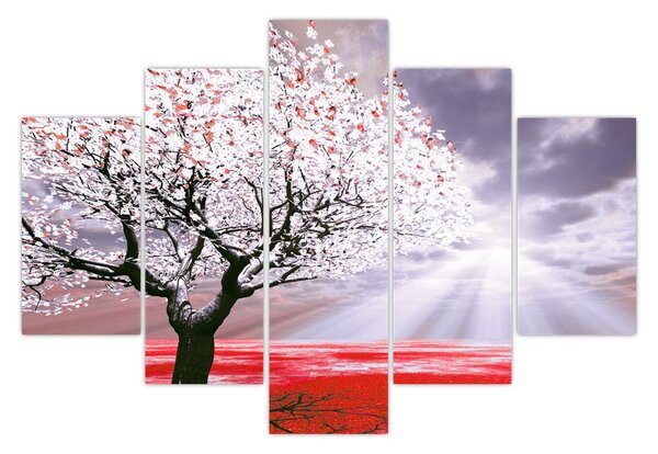 Crvena slika stabla (150x105 cm) | FAVI.hr