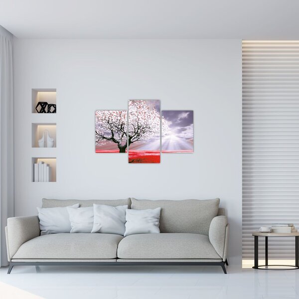 Crvena slika stabla (90x60 cm) | FAVI.hr