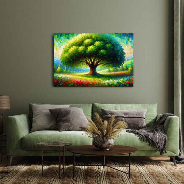 Slika šareno stablo života na livadi | FAVI.hr