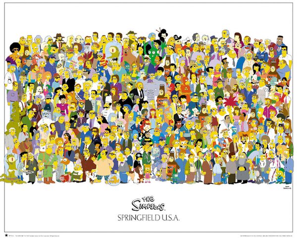 Poster THE SIMPSONS - cast, (50 x 40 cm) | FAVI.hr