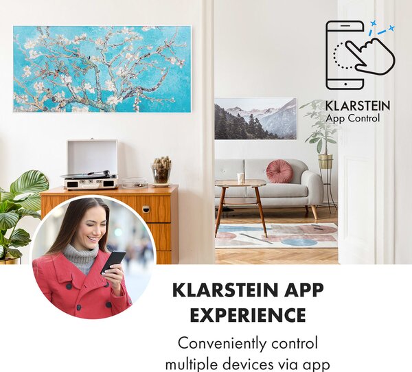 Klarstein Wonderwall Air Art Smart, infracrveni grijač, 120 x 60 cm ...